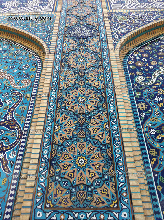 Mosque Exterior Design|Handmade tiles, Iranian 7 color tiles, Mosque ...